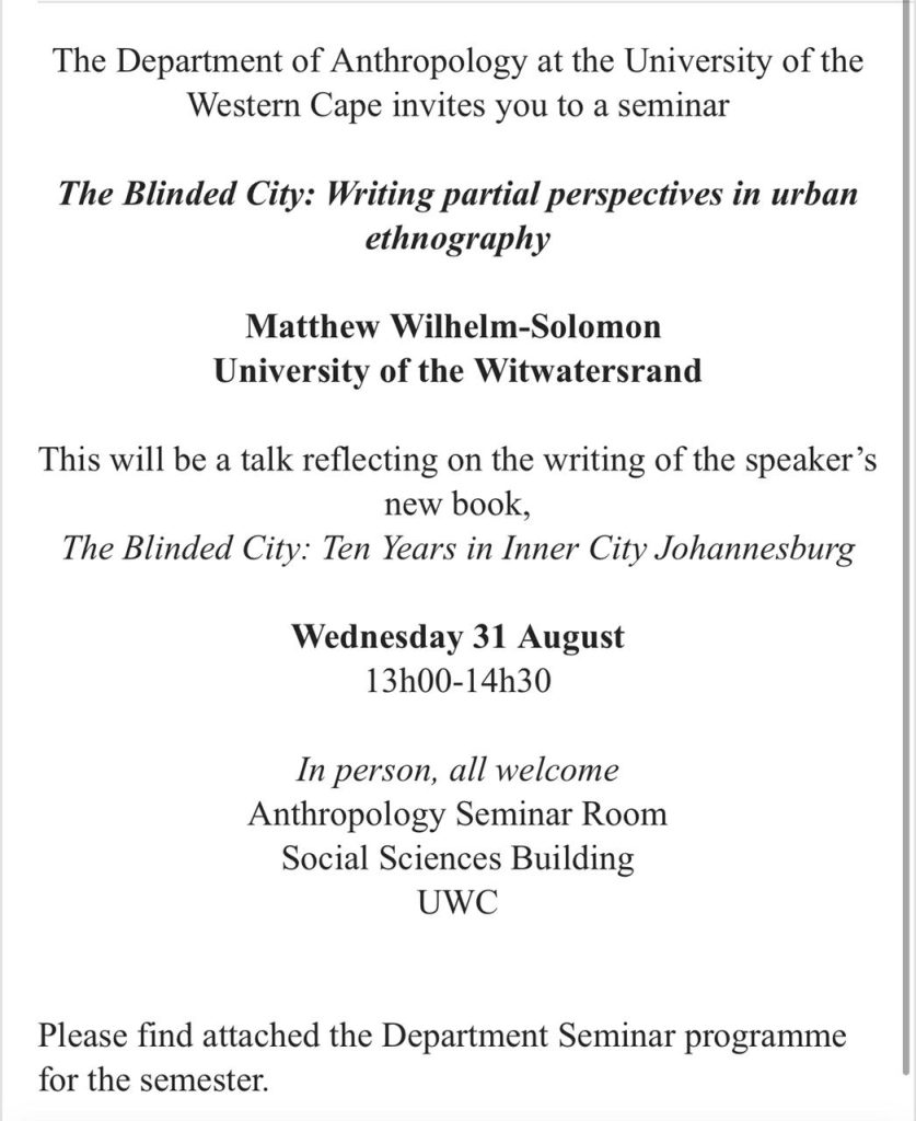 Events – Matthew Wilhelm-Solomon